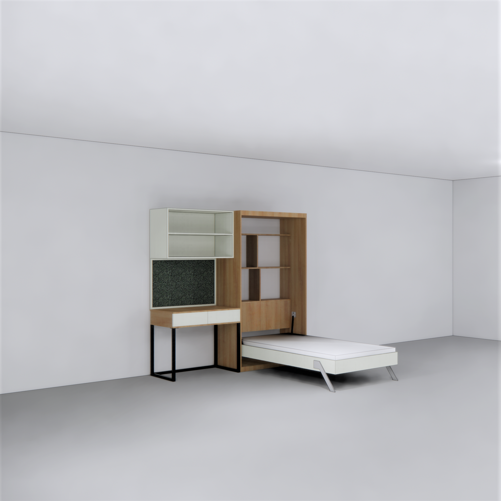 Single Vertical iBed with Storage | www.invisiblebed.com
